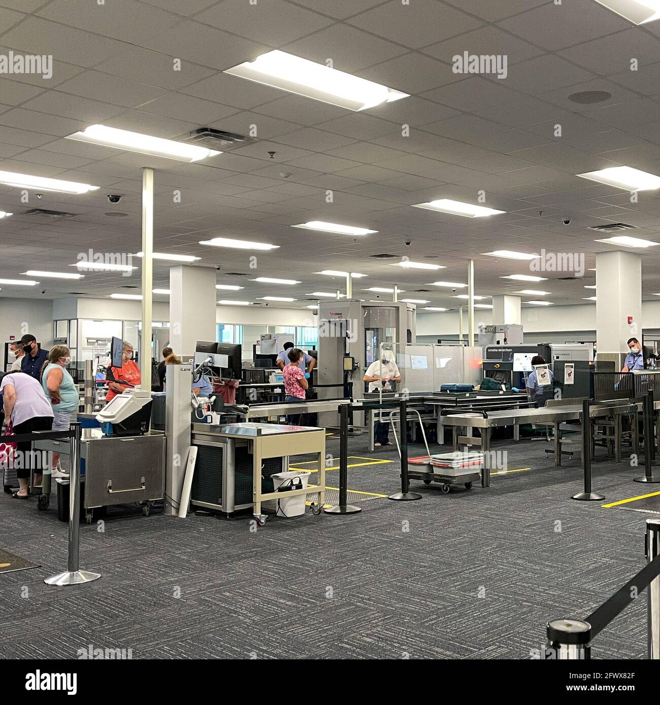Sanford, FL USA - May 13, 2021: The TSA security area at the Orlando ...