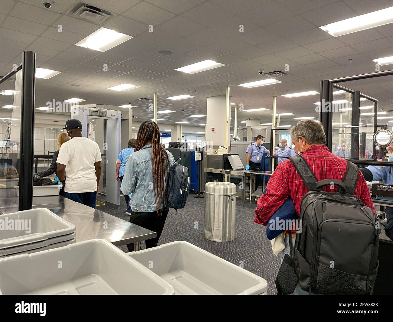 Sanford, FL USA - May 13, 2021: The TSA security area at the Orlando ...