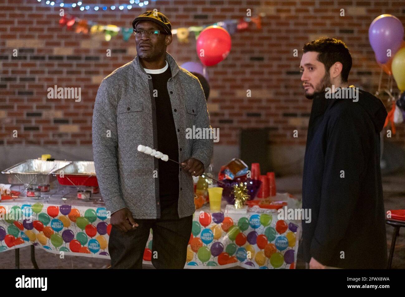 FLATBUSH MISDEMEANORS, from left: Kareem Green, Dan Perlman, Leanin', (Season 1, ep. 101, aired ...