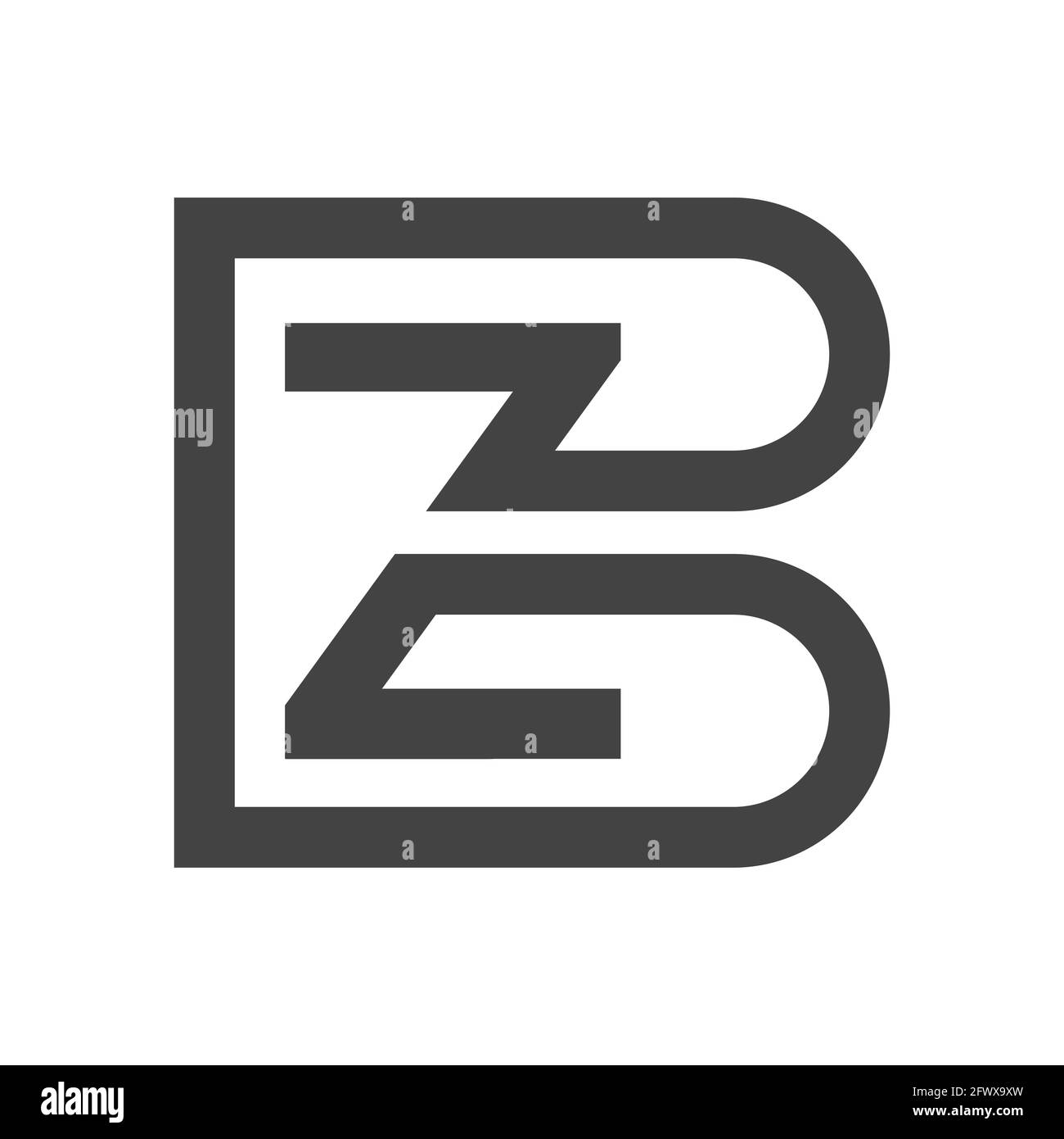 Alphabet letters Initials Monogram logo BZ, ZB, Z and B Stock Vector ...