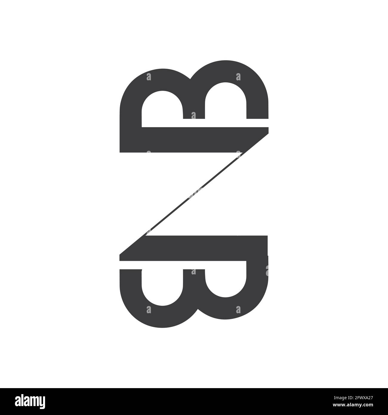 Alphabet letters Initials Monogram logo BZ, ZB, Z and B Stock Vector ...