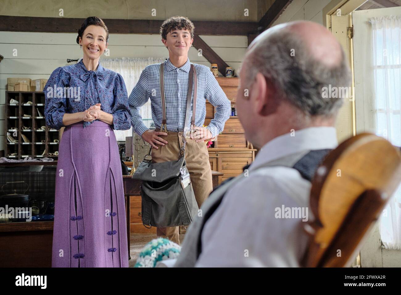 WHEN CALLS THE HEART, from left: Loretta Walsh, Jaiven Natt, Hrothgar ...