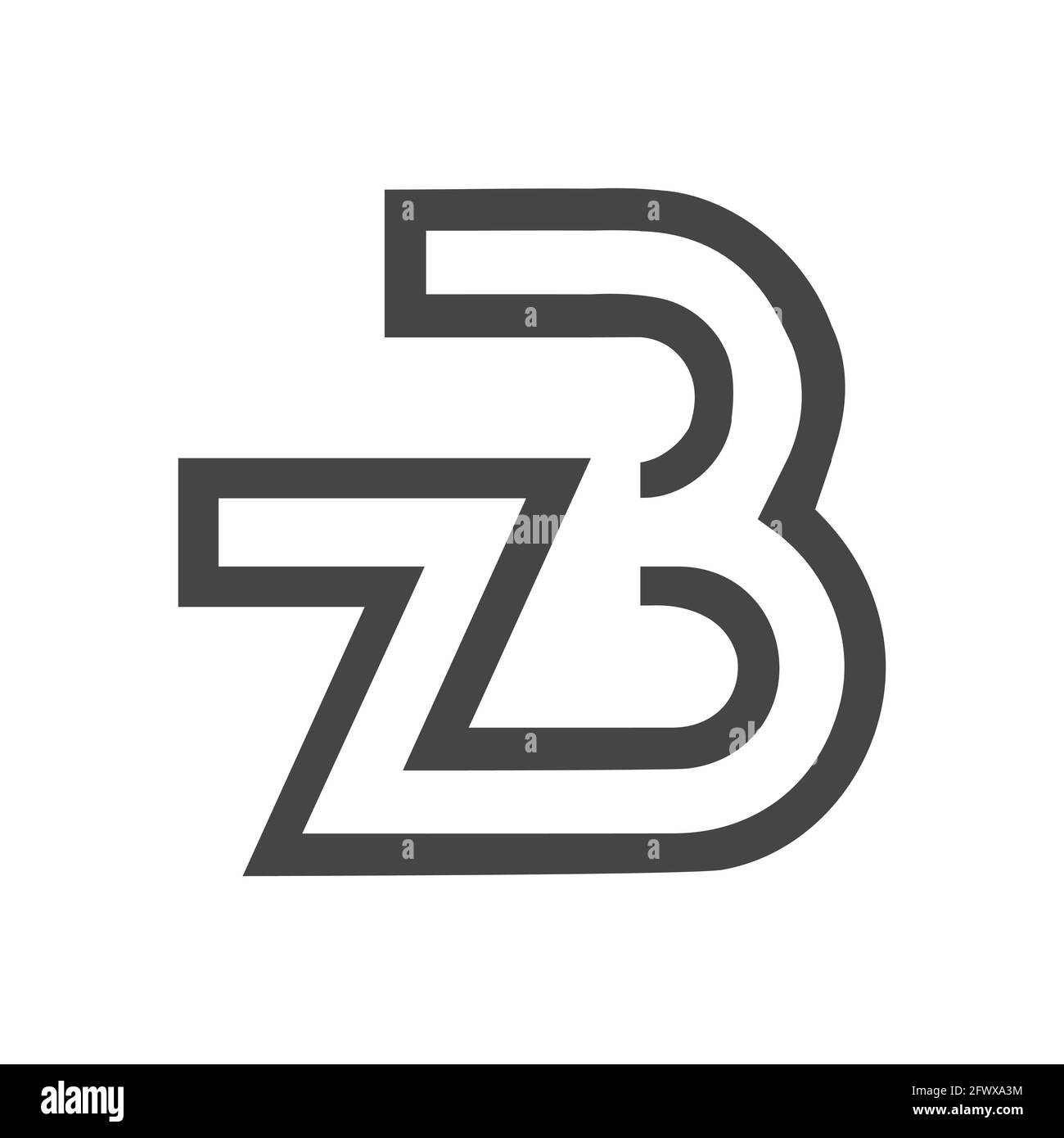 Alphabet letters Initials Monogram logo BZ, ZB, Z and B Stock Vector ...