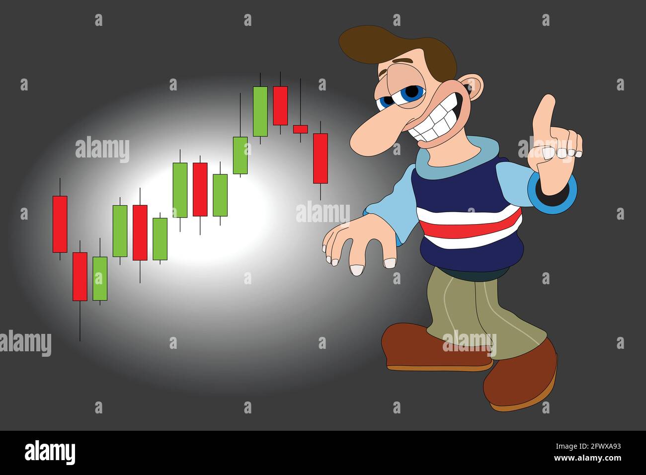 Forex man with cheeky smile - flat design Stock Vector Image & Art - Alamy