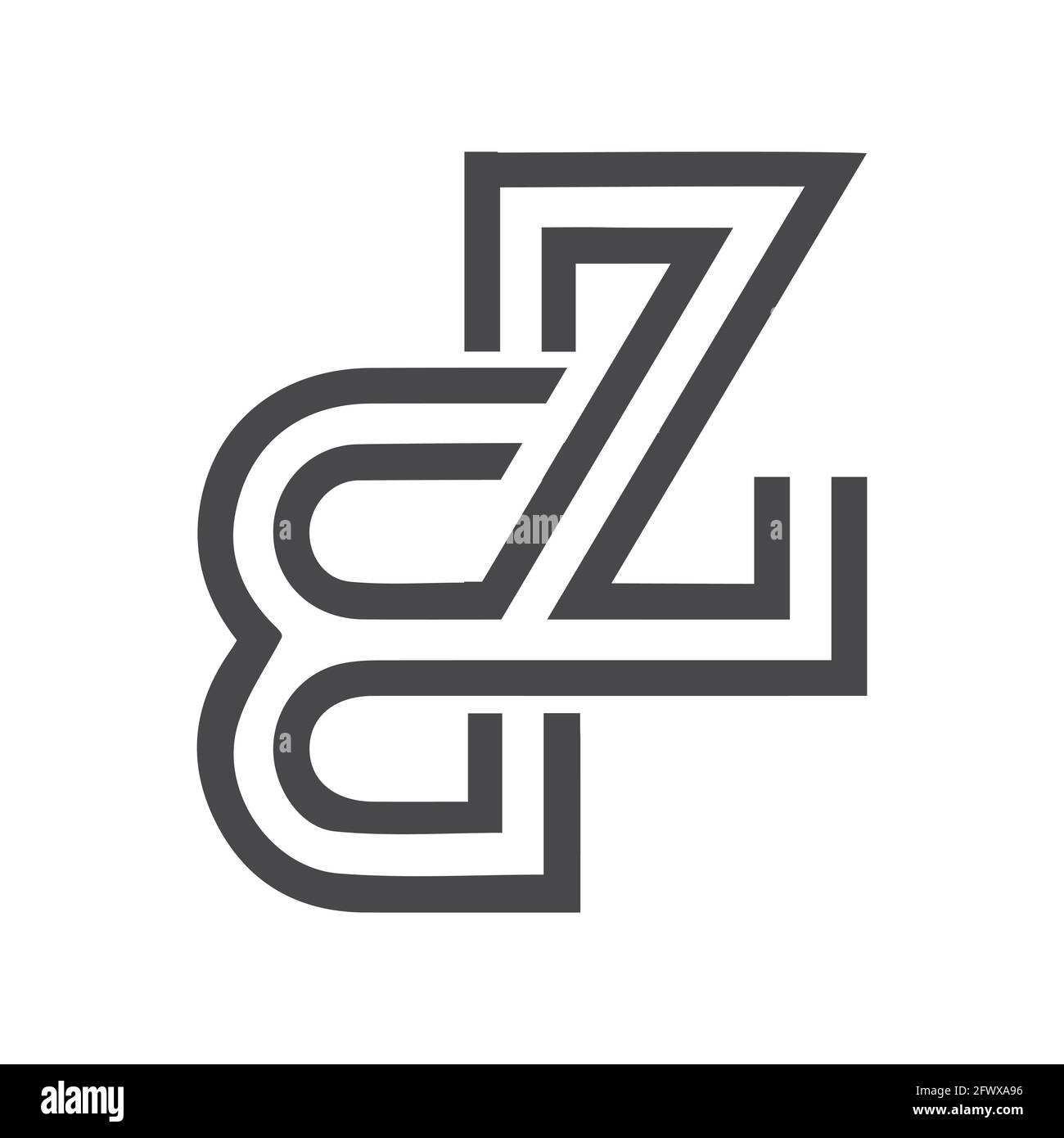Alphabet letters Initials Monogram logo BZ, ZB, Z and B Stock Vector ...