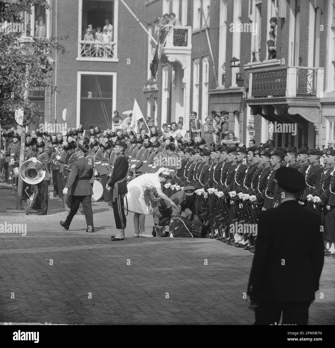 Opening of States General in the Ridderzaal. Fainting soldier ...