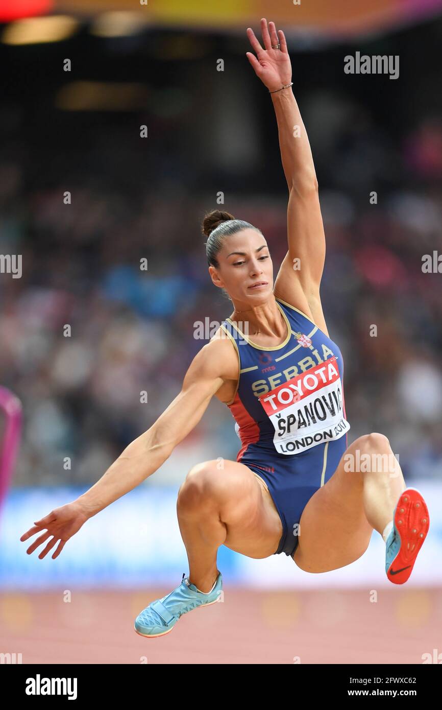 Ivana Spanovic (Serbia). Long Jump women, Final. IAAF Athletics World ...