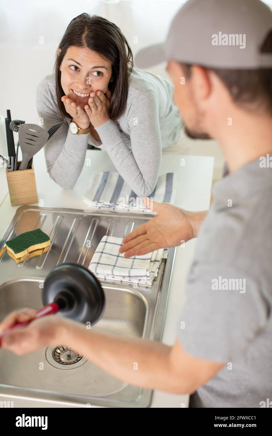 Professional plumber fixing piping hi-res stock photography and images ...