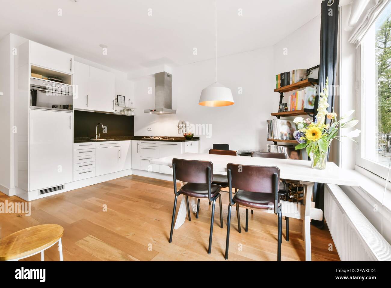 Interior of a beautiful kitchen of an elite house Stock Photo - Alamy