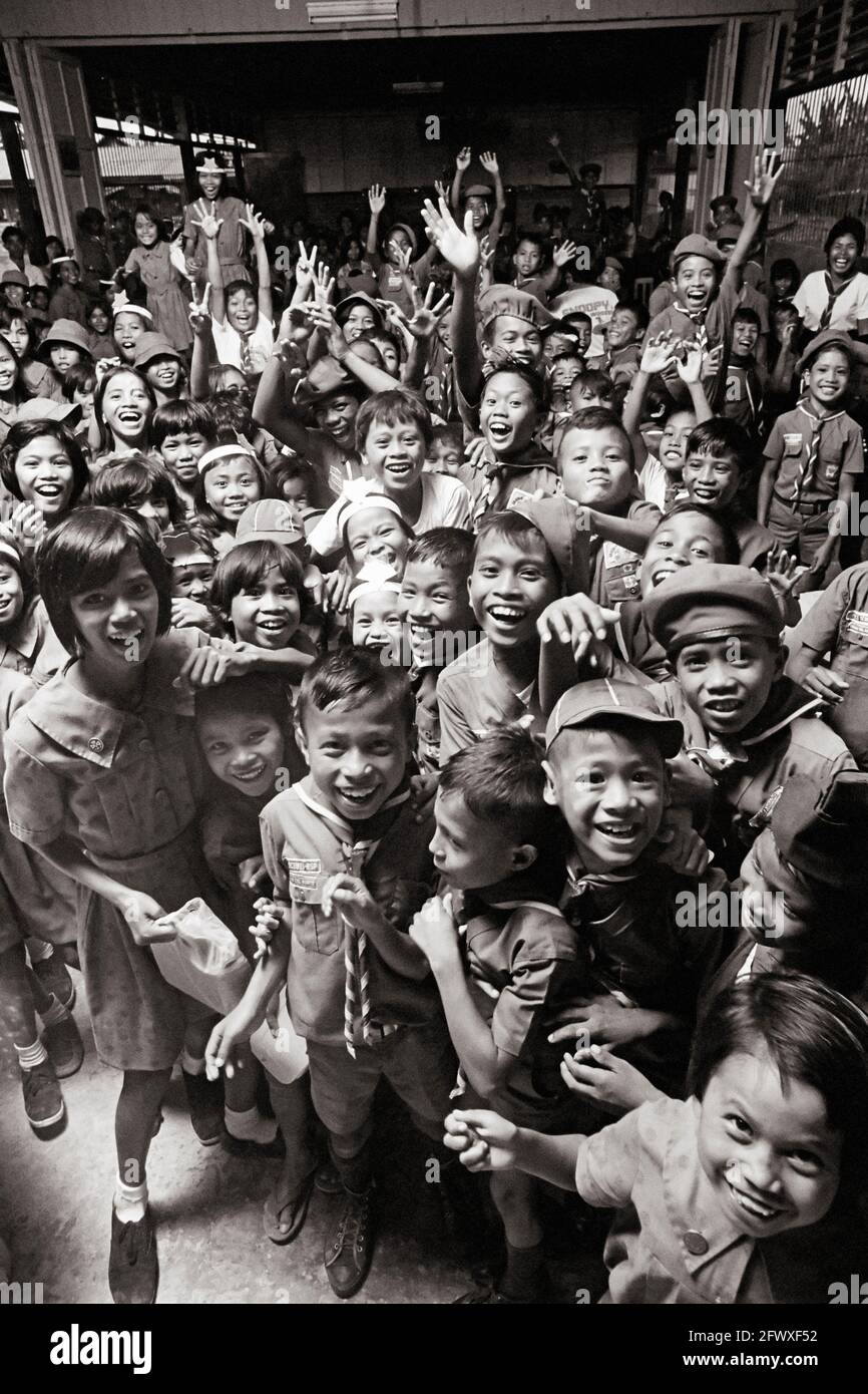Filipino Scouts Cheering Stock Photo - Alamy