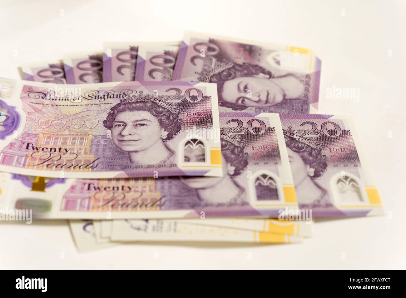 Stack pound notes on white hi-res stock photography and images - Alamy
