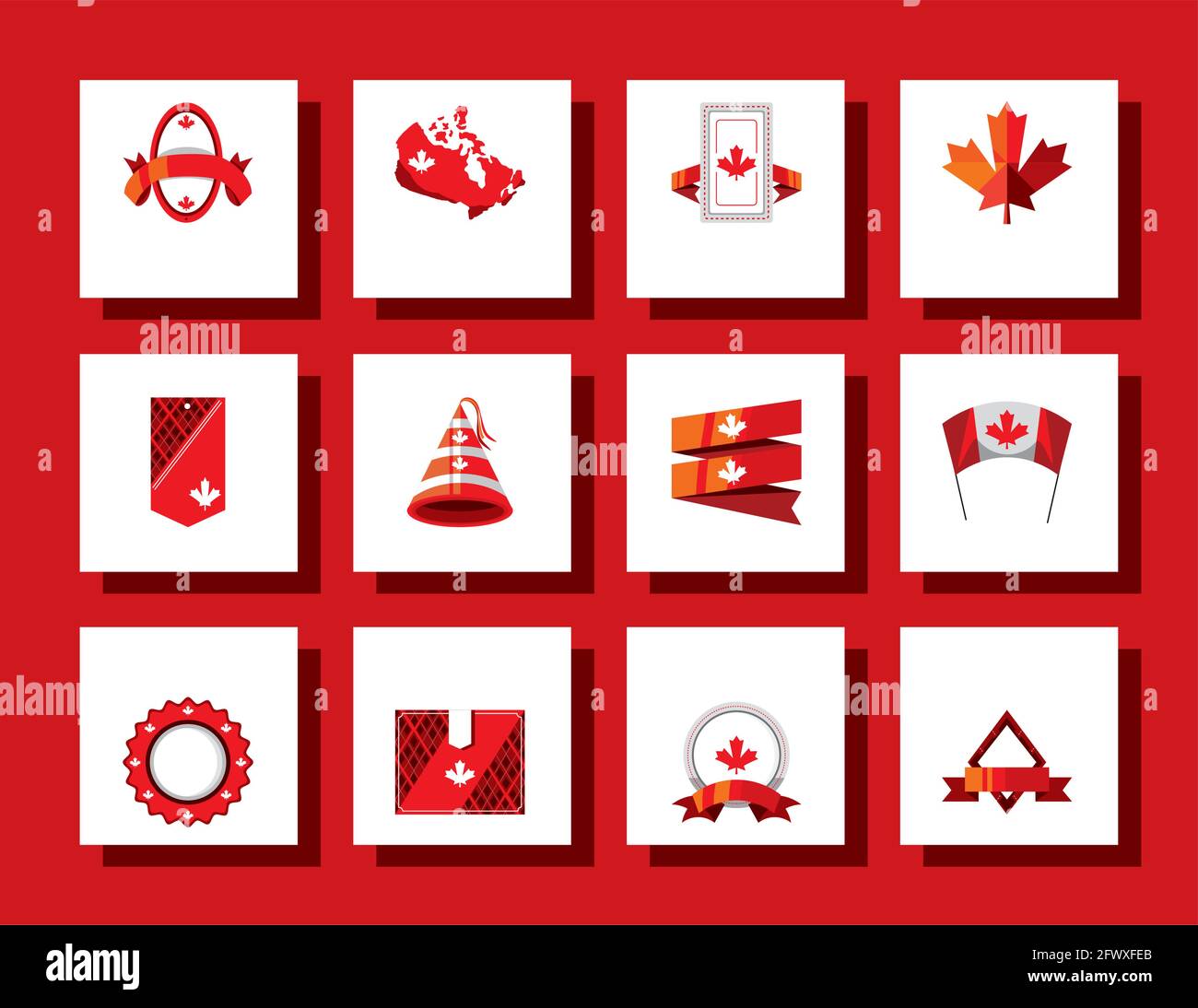 canadian red icons Stock Vector Image & Art - Alamy