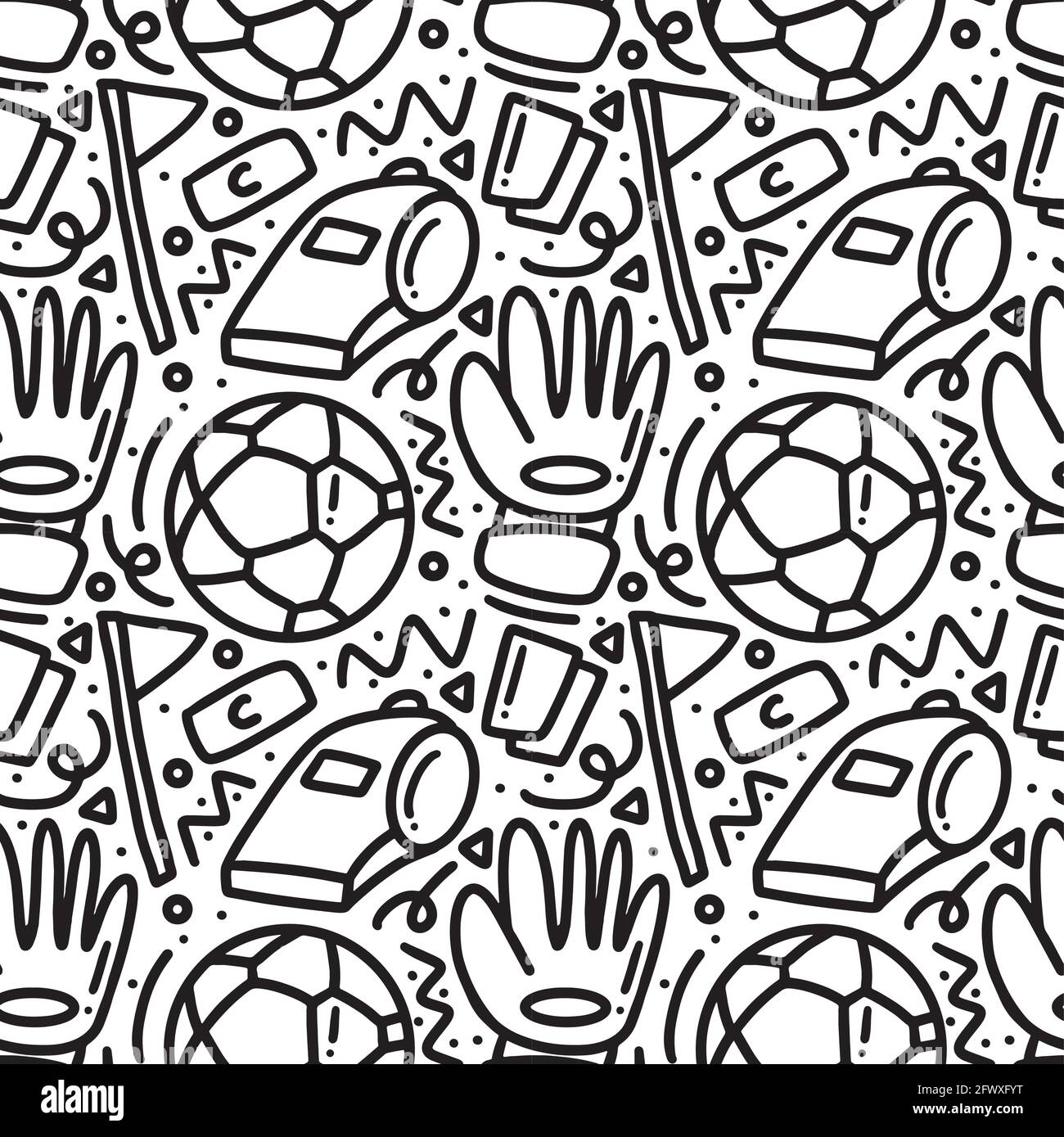 Hand Drawn Illustration Drawing Soccer High Resolution Stock ...