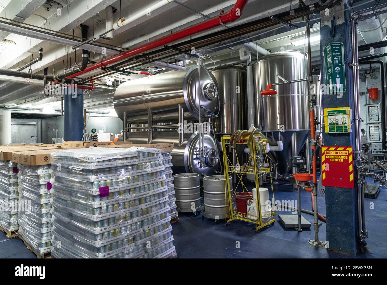 New York, NY - May 24, 2021: View of Flagship Brewing Company where ...