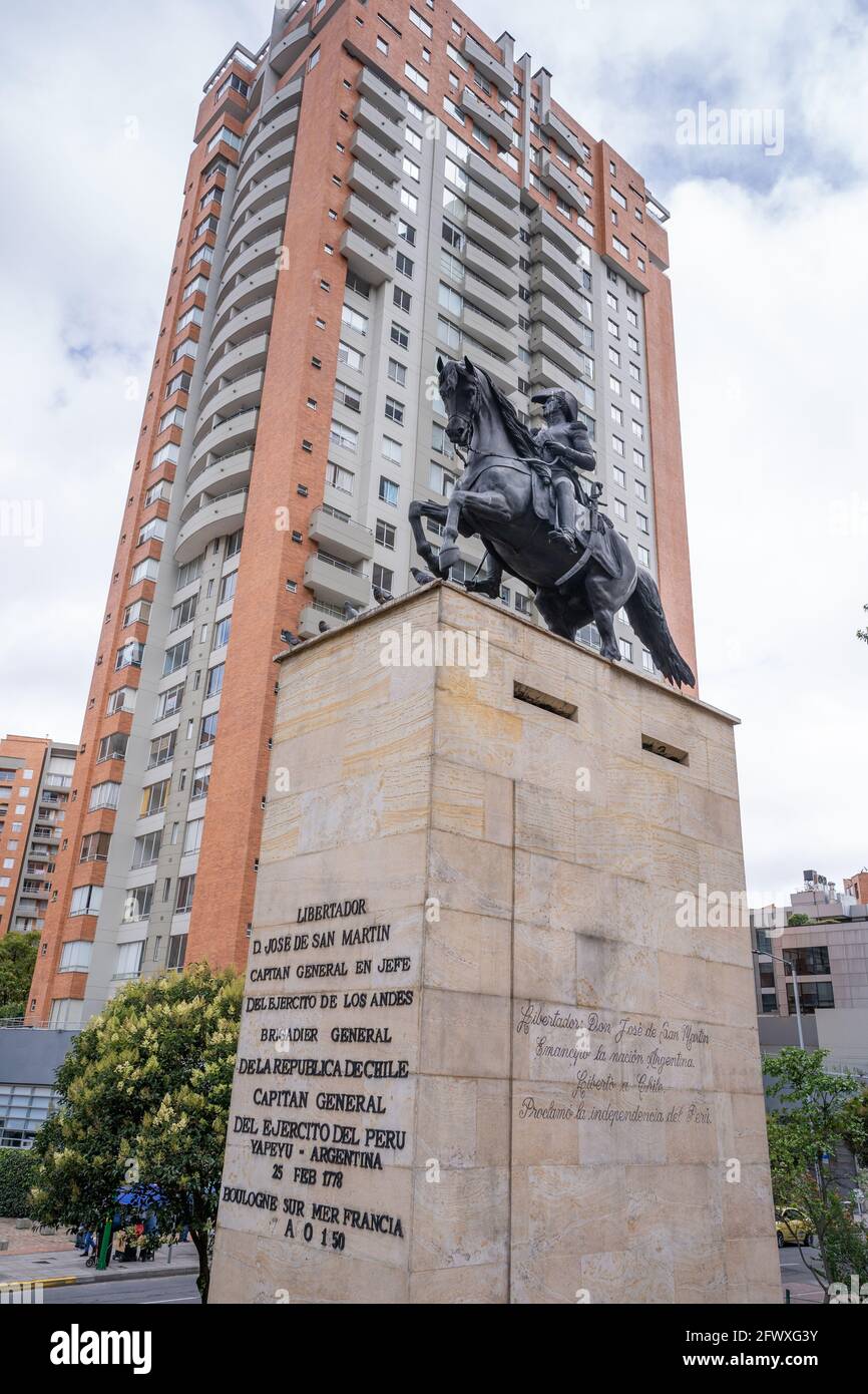 Jose de San Martin monument, Bogota, Colombia Stock Photo - Alamy