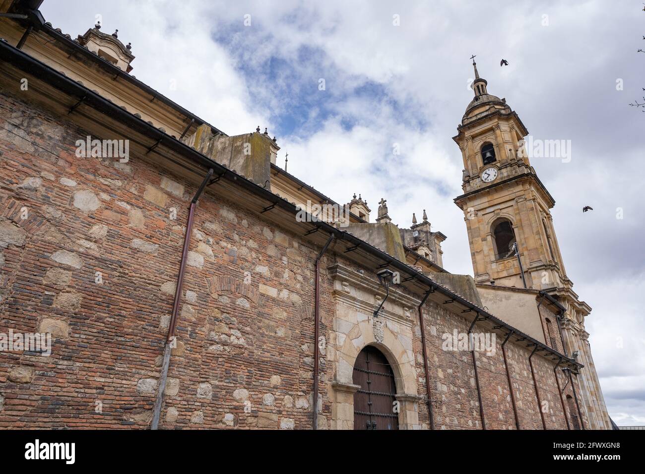 Primatial Cathedral of Bogota in Bolivar square, Bogota, Colombia Stock ...