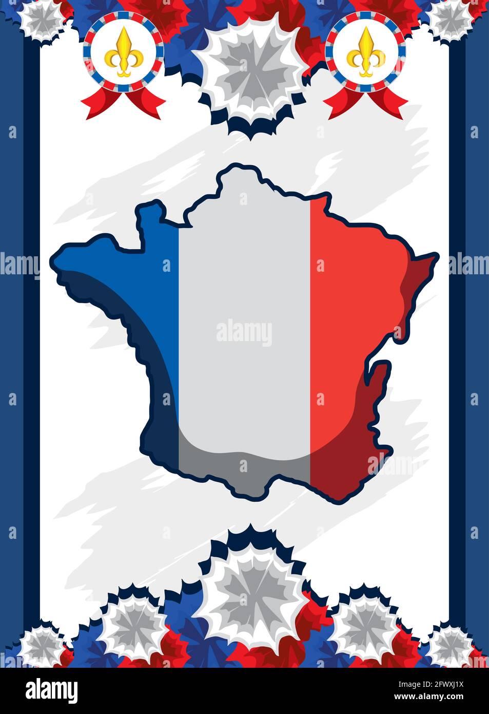 french map flag banner Stock Vector Image & Art - Alamy