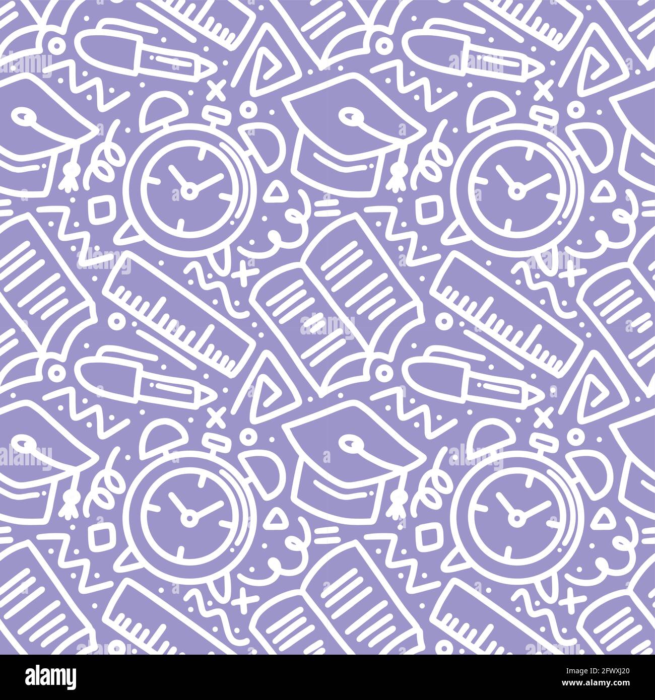 art decoration of school time hand drawing Stock Vector Image & Art - Alamy