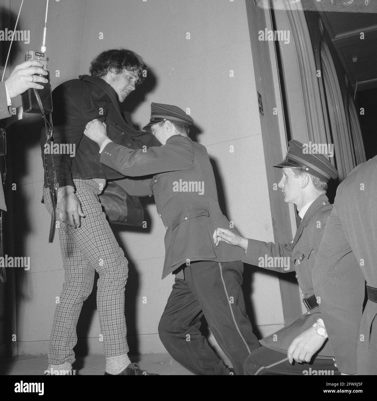 Provo riot in Rotterdam, arrest of provos, May 14, 1966, riots, The ...