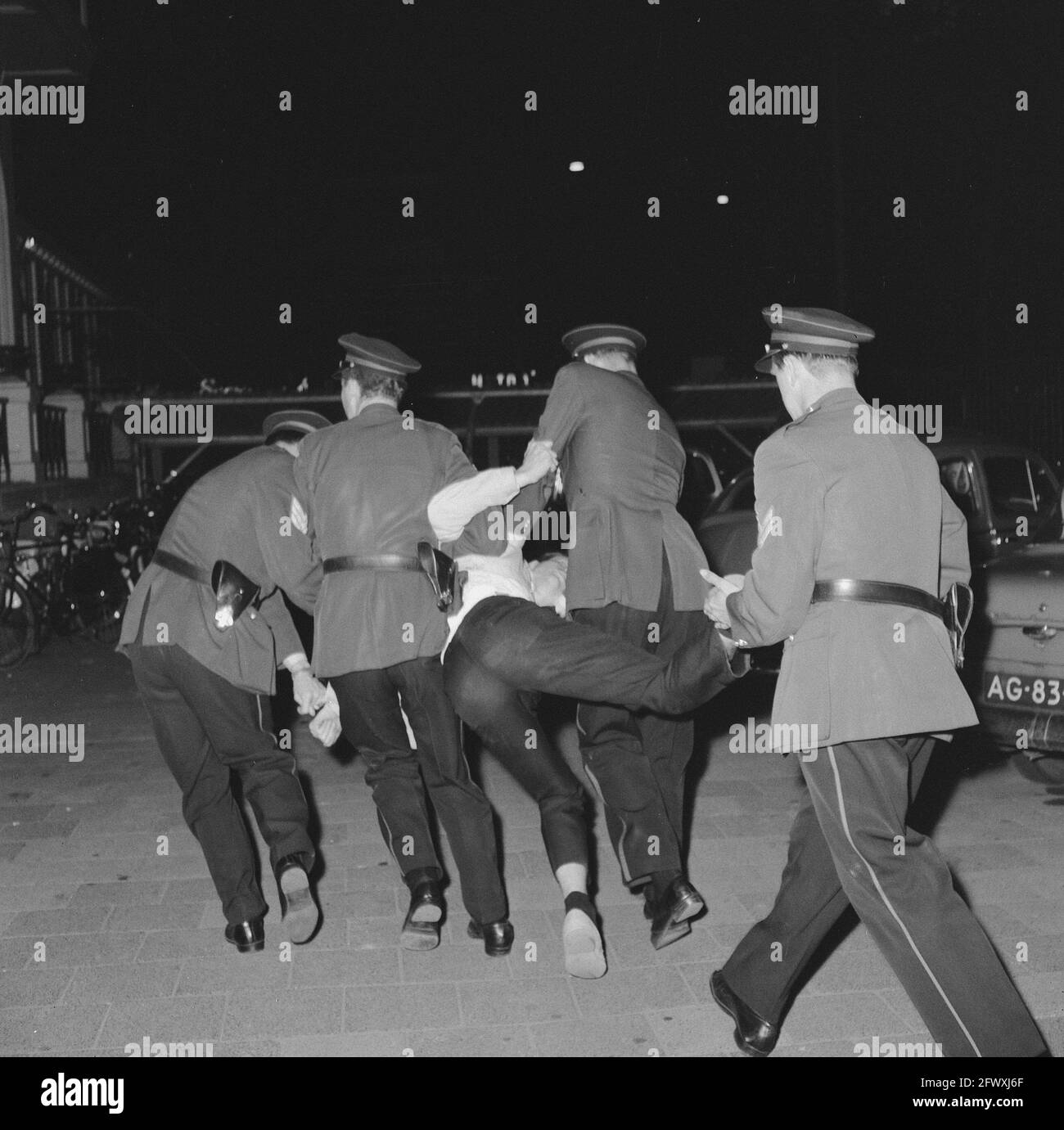 Provo-riot in Rotterdam, May 14, 1966, riots, The Netherlands, 20th ...