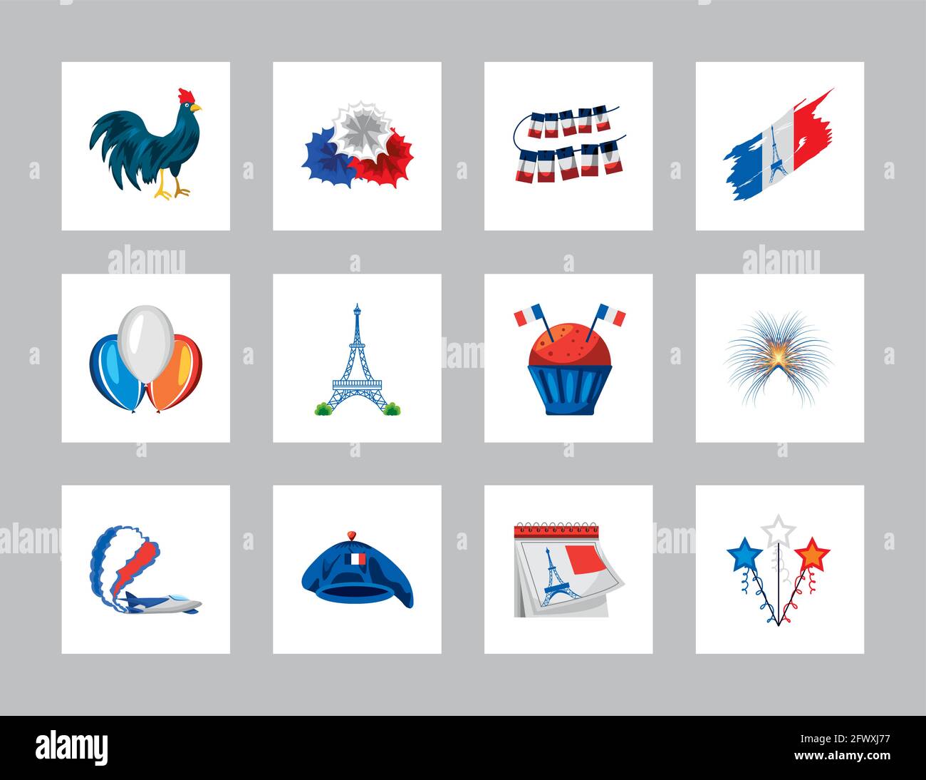 france icon set Stock Vector Image & Art - Alamy