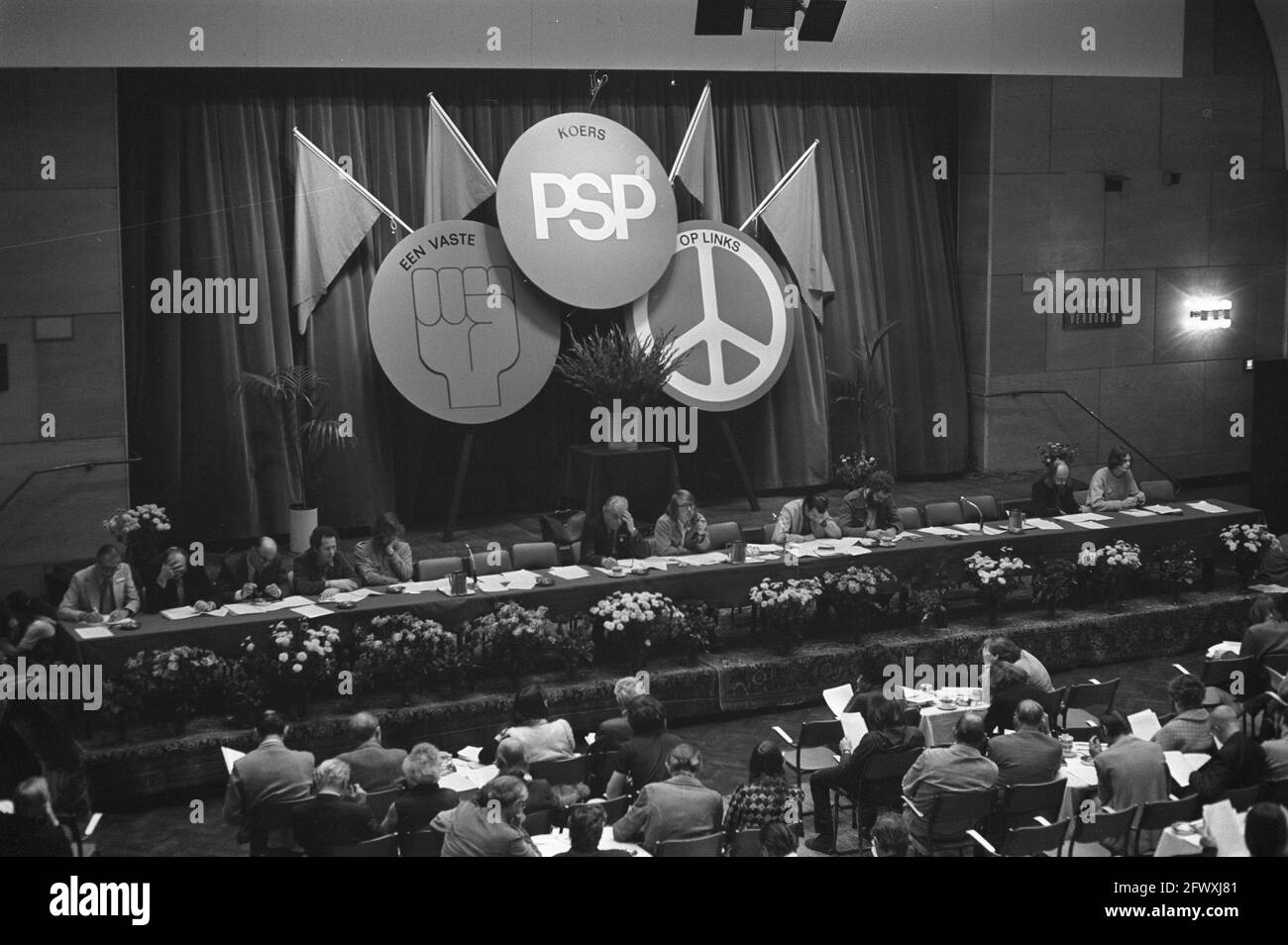 PSP congress in Amsterdam, number 11 Van der Lek (right number 12, 13 ...
