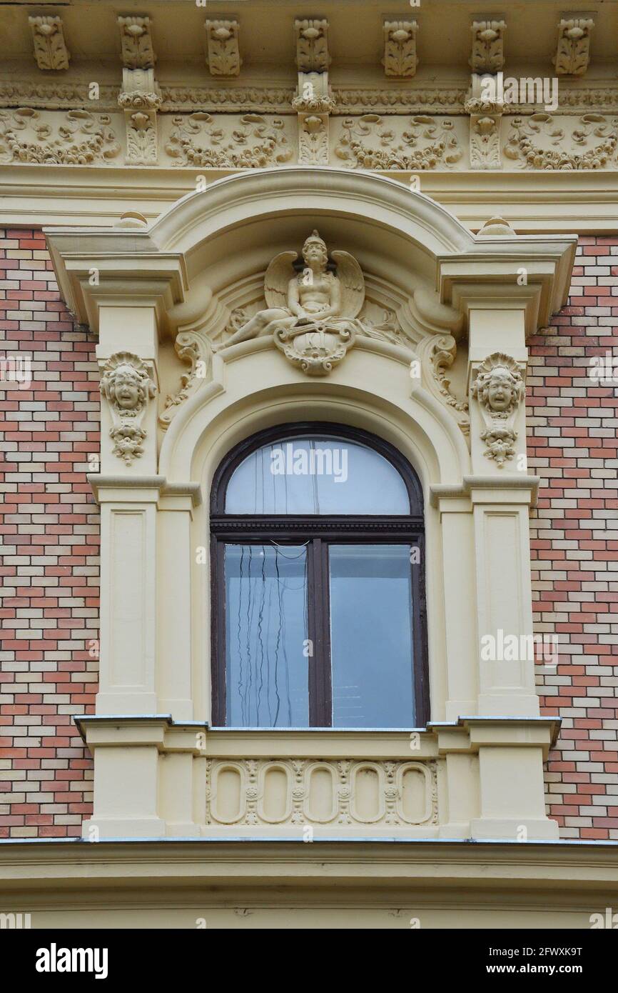 Architecture details of a window with ornaments Stock Photo - Alamy