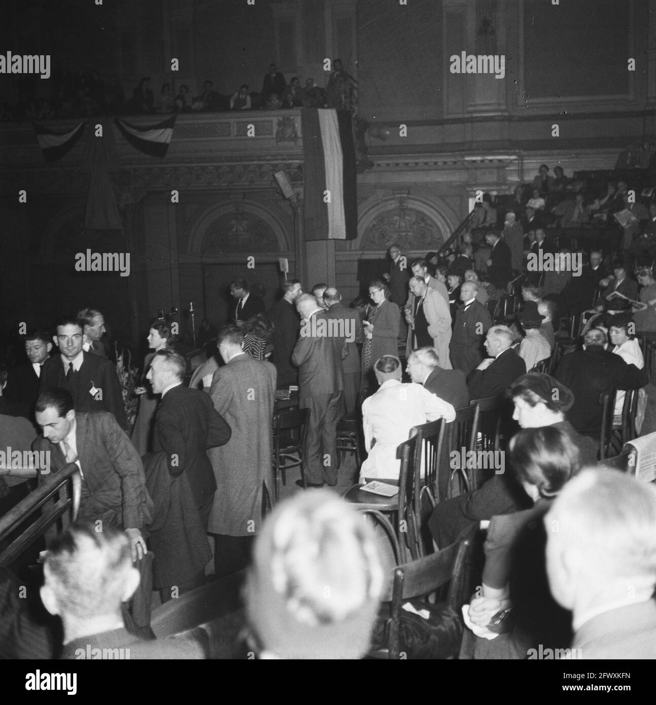 Audience at NVB meeting, 1945, meetings, politics, political parties ...