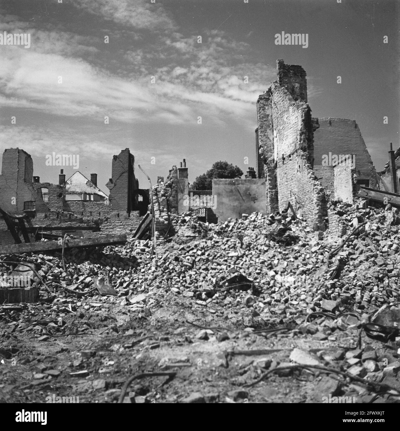 [debris], june 1945, buildings, debris, second world war, destruction ...