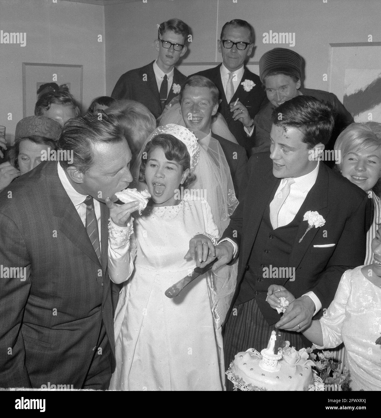 Reception in Bolstaveerne on Rozengracht of bride and groom Van de Laan ...