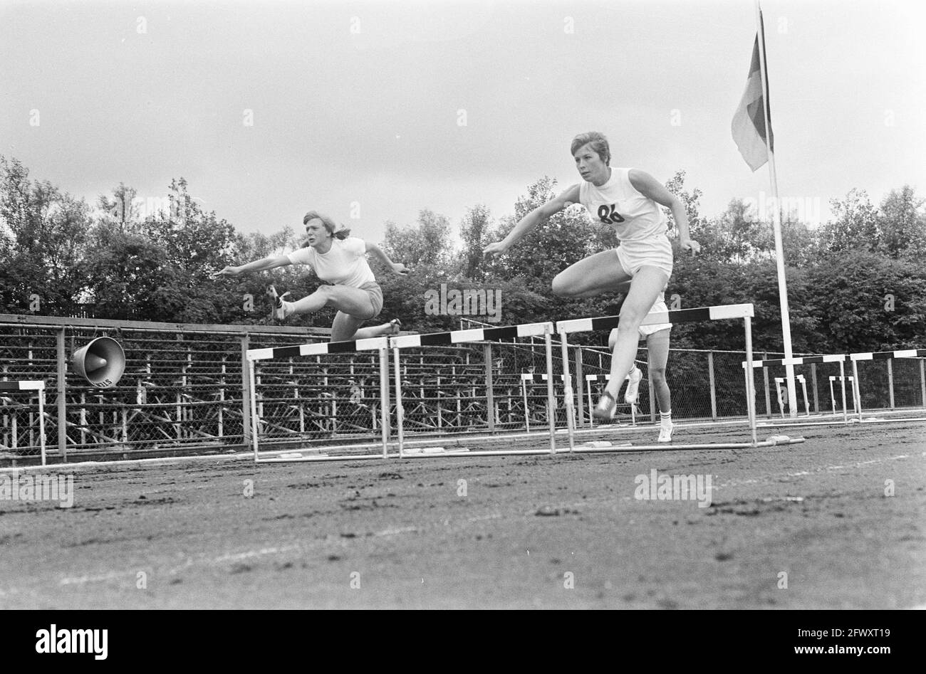 Athletics between England, Belgium and The Netherlands 80 meter hurdles ...