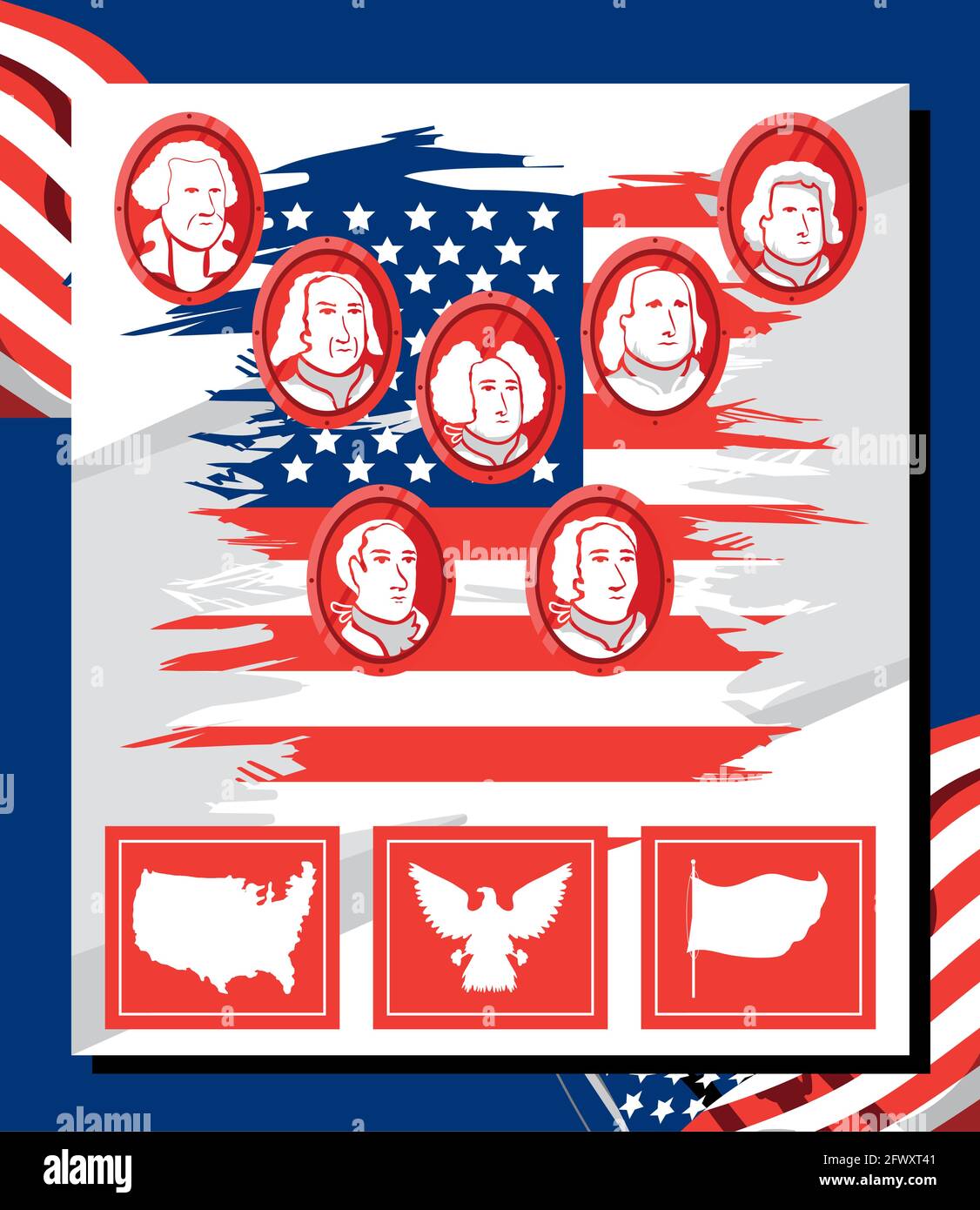american presidents flag Stock Vector Image & Art - Alamy