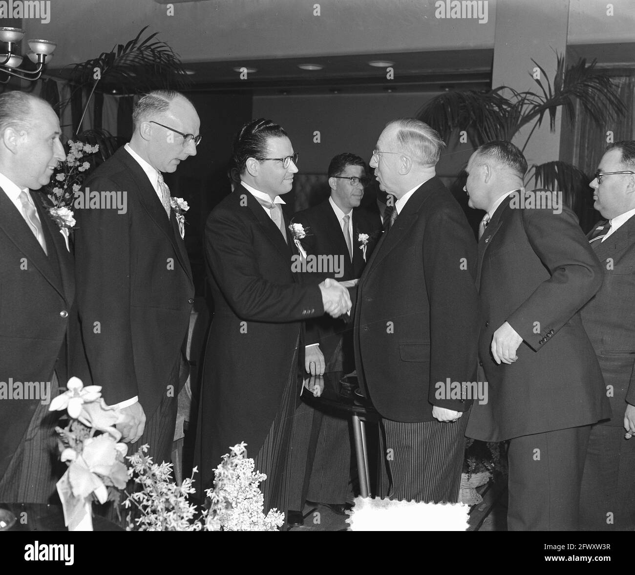 Reception soccer club Xerxes, 27 February 1954, receptions, sports ...