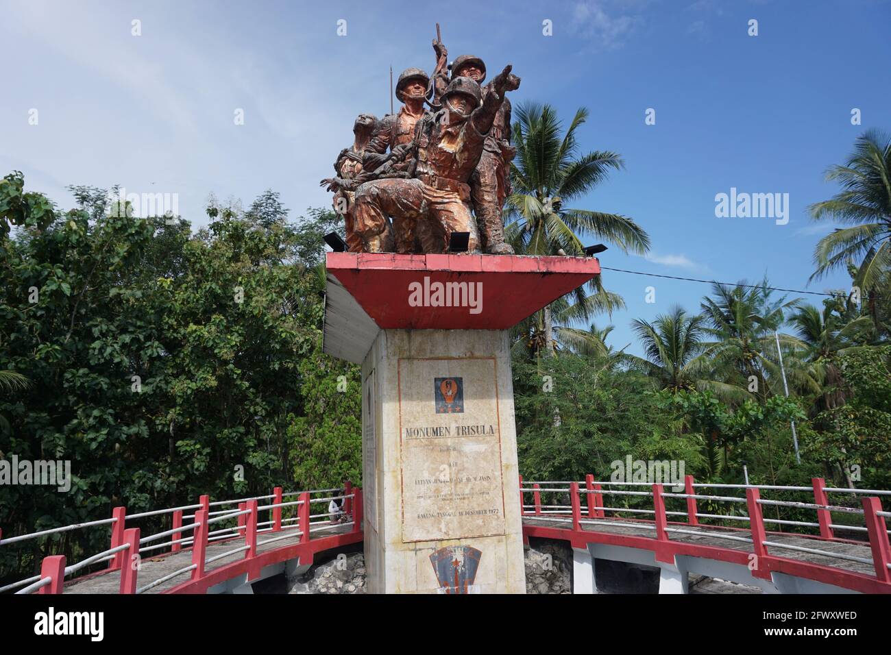Trisula monument. The trident monument was built to commemorate the ...