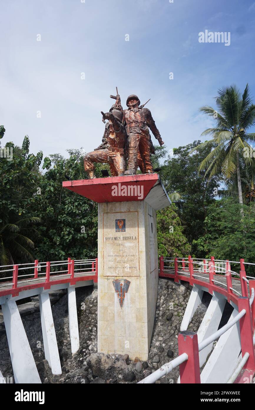 Trisula monument. The trident monument was built to commemorate the ...
