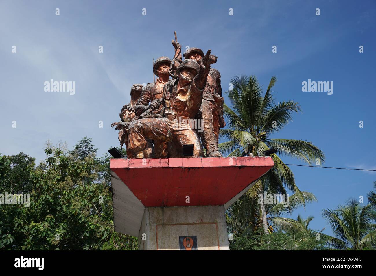 Trisula monument. The trident monument was built to commemorate the ...