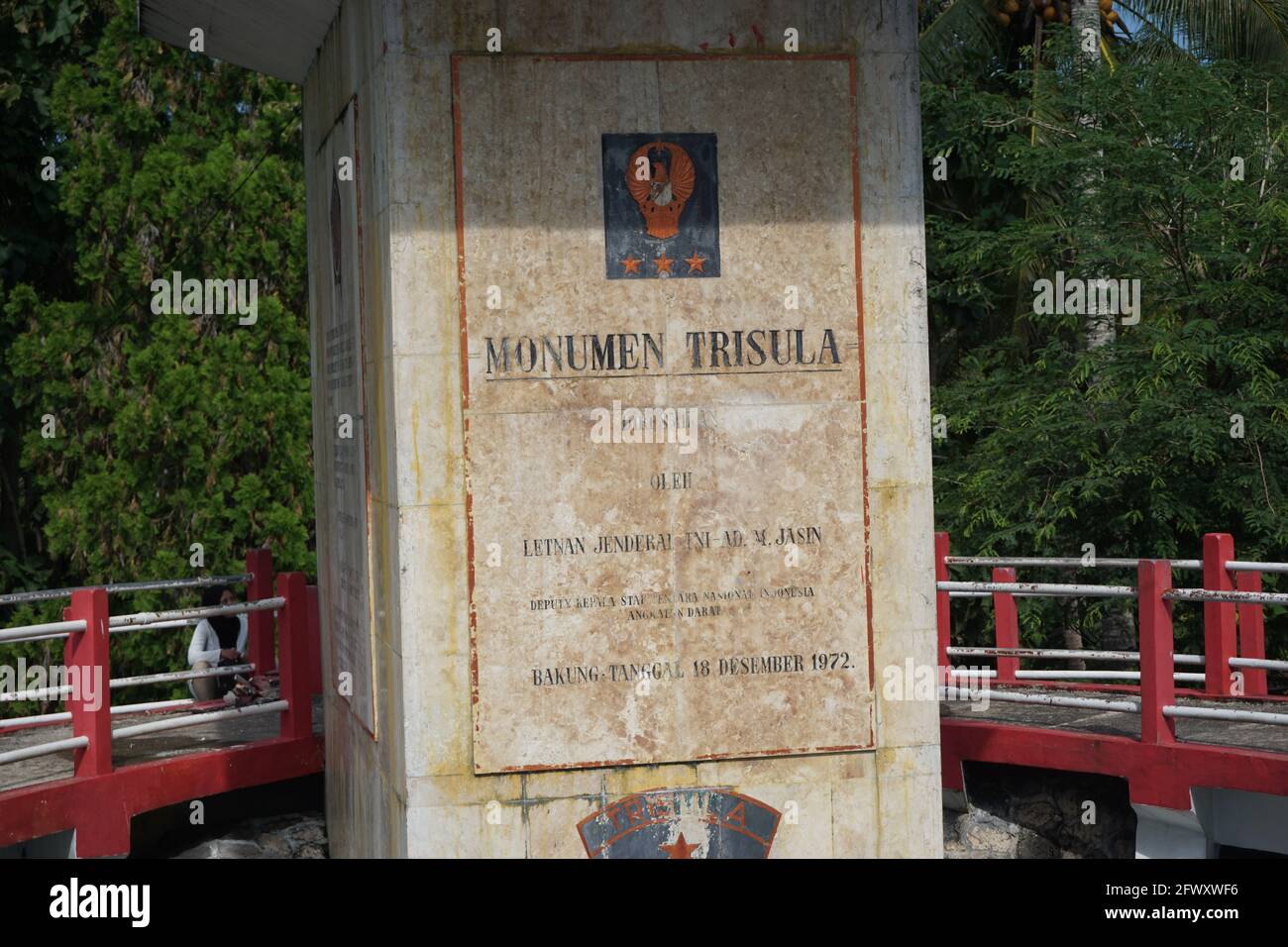 Trisula monument. The trident monument was built to commemorate the ...