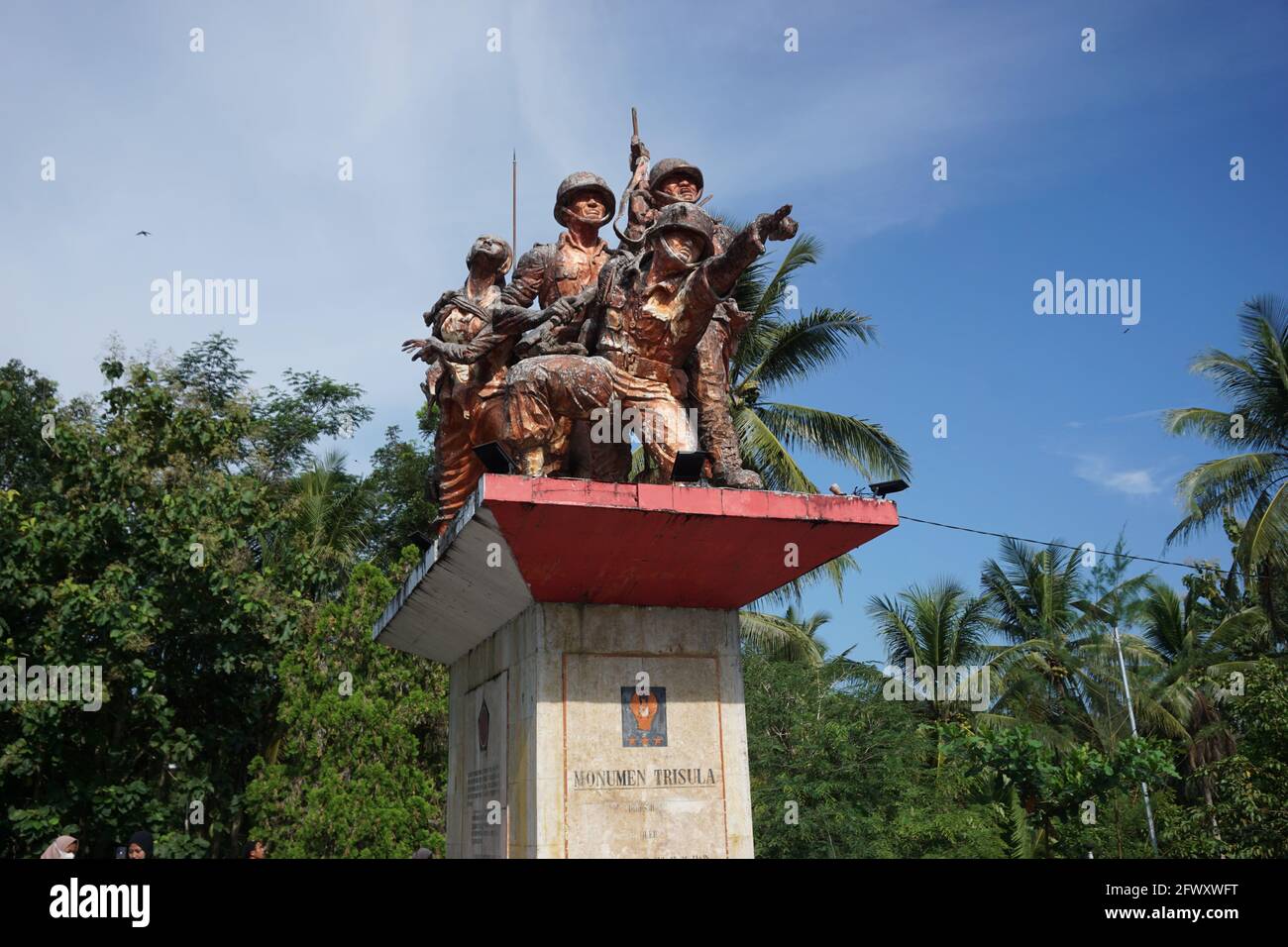 Trisula monument. The trident monument was built to commemorate the ...