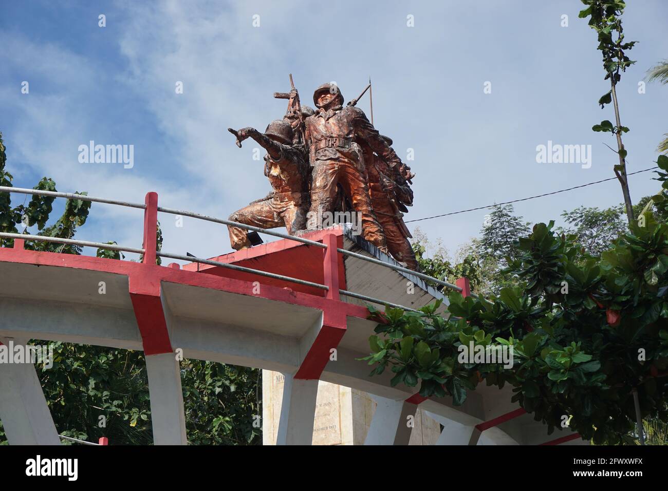 Trisula monument. The trident monument was built to commemorate the ...