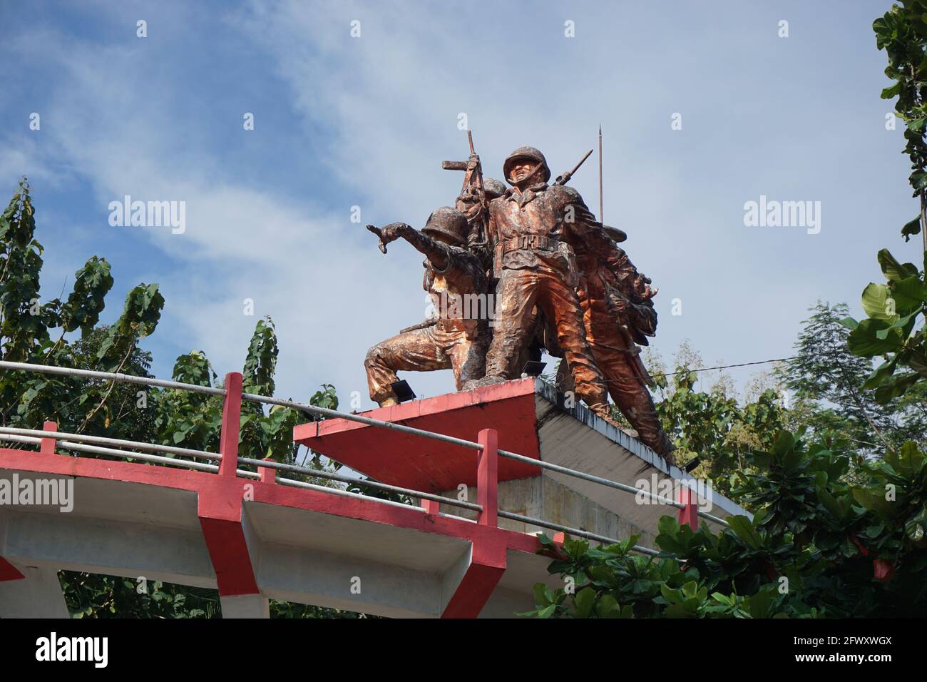 Trisula monument. The trident monument was built to commemorate the ...