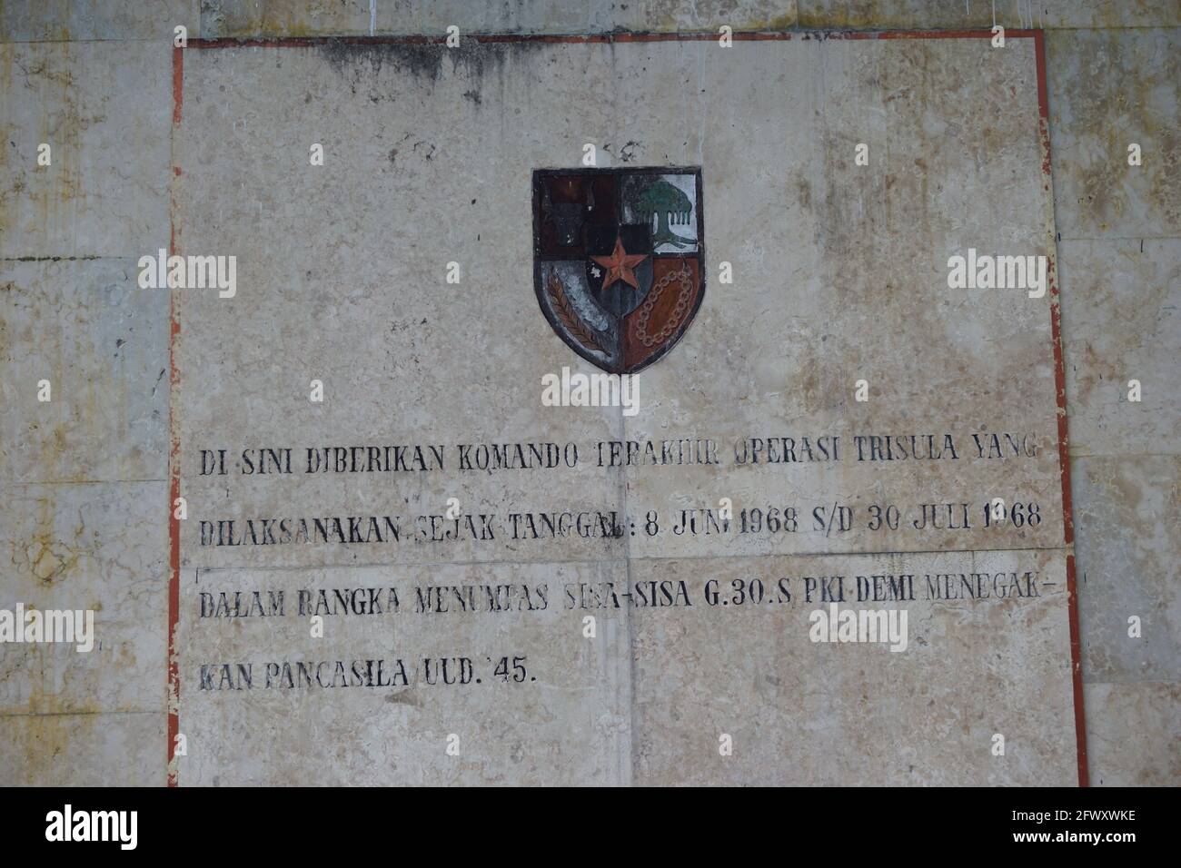 Trisula monument. The trident monument was built to commemorate the ...