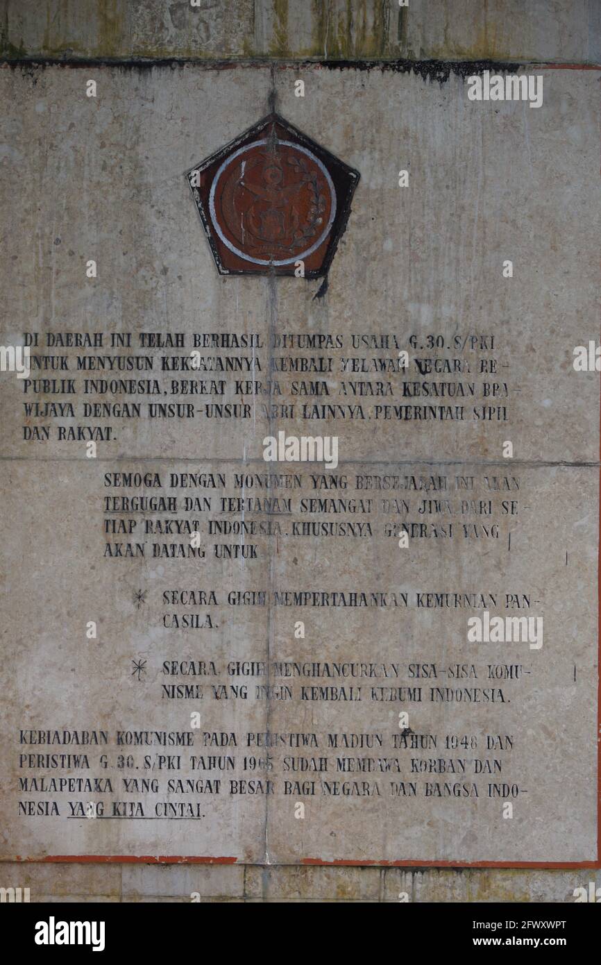 Trisula monument. The trident monument was built to commemorate the ...