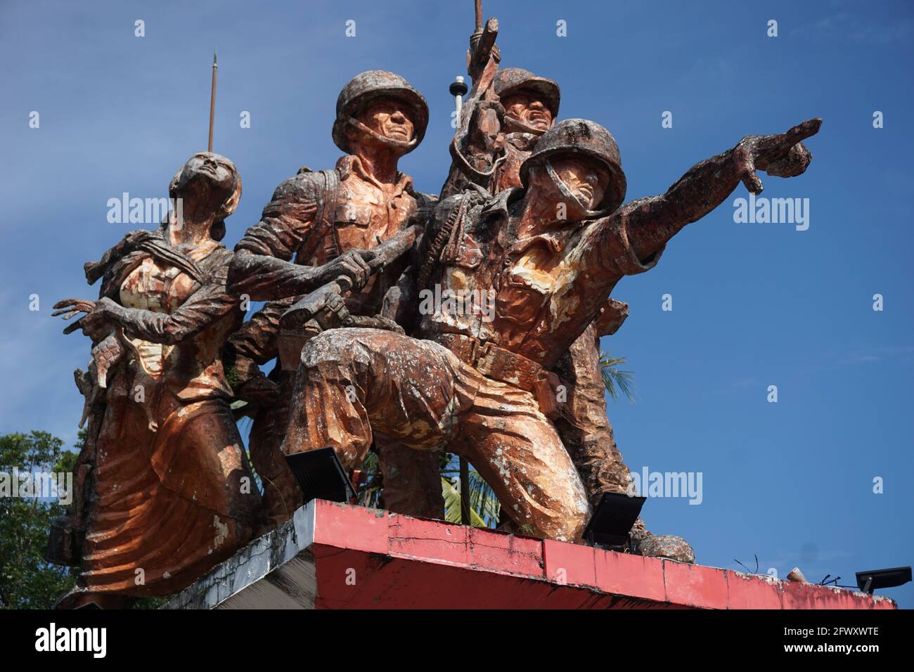 Trisula monument. The trident monument was built to commemorate the ...