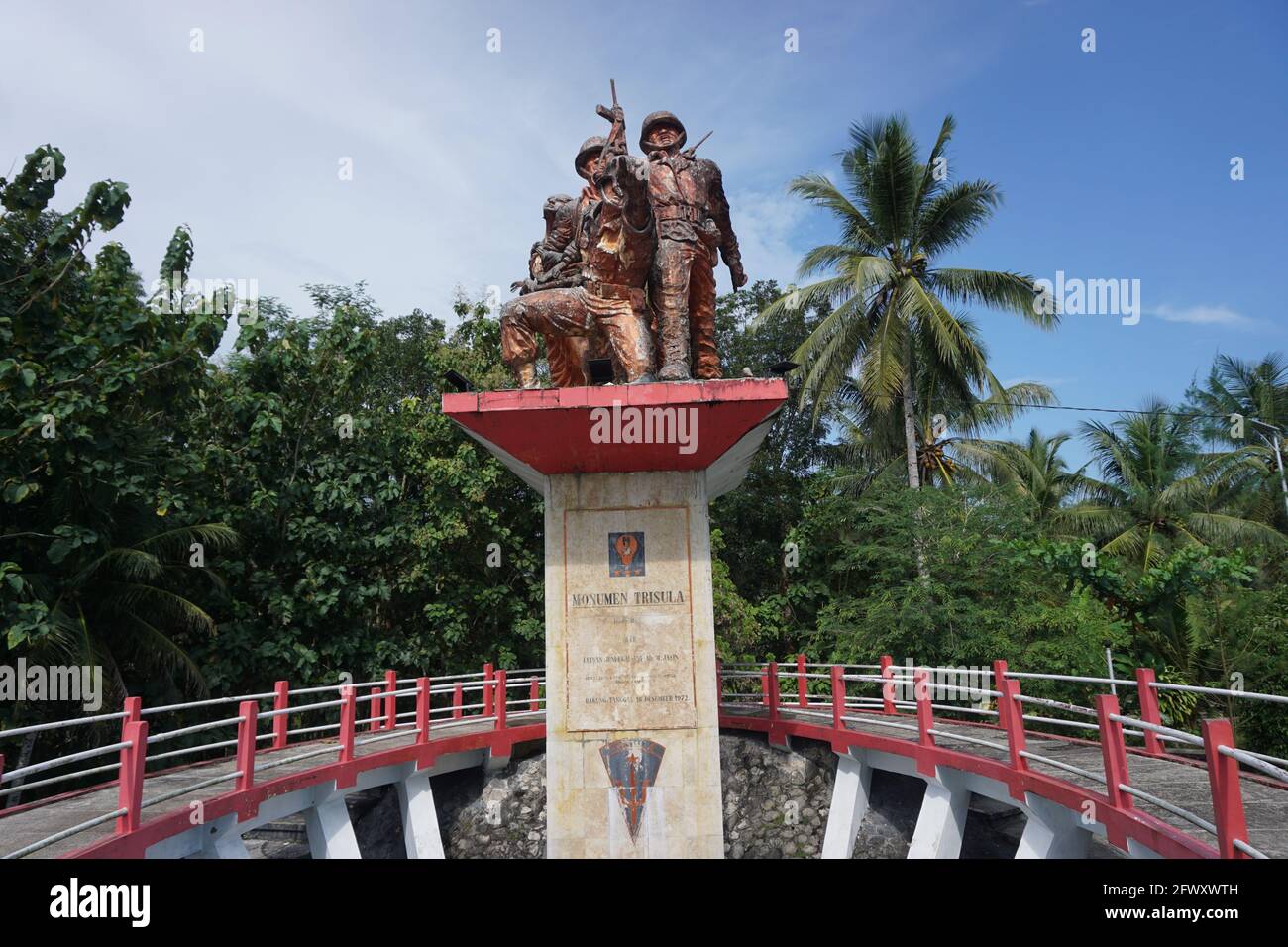 Trisula monument. The trident monument was built to commemorate the ...