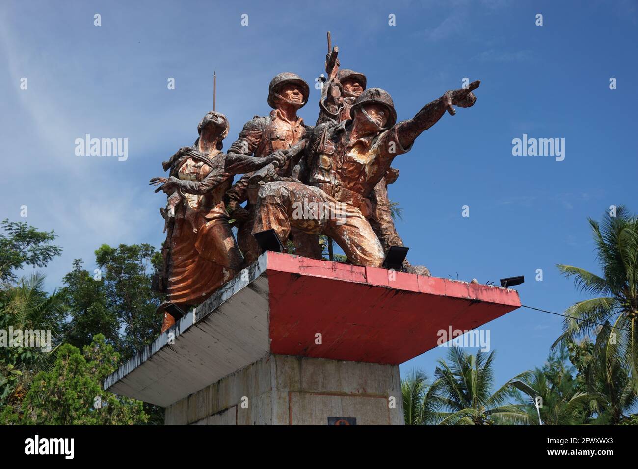Trisula monument. The trident monument was built to commemorate the ...