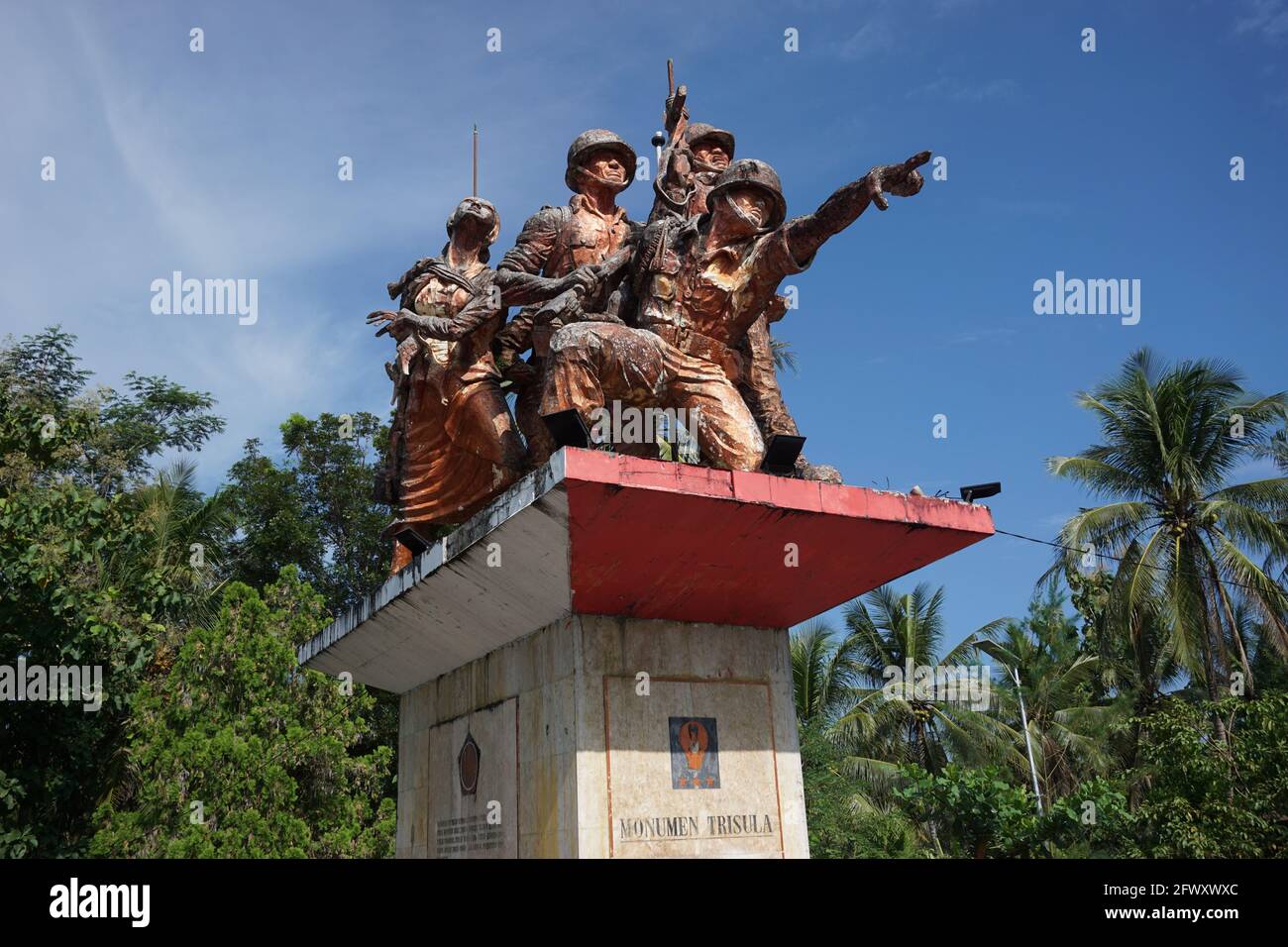 Trisula monument. The trident monument was built to commemorate the ...