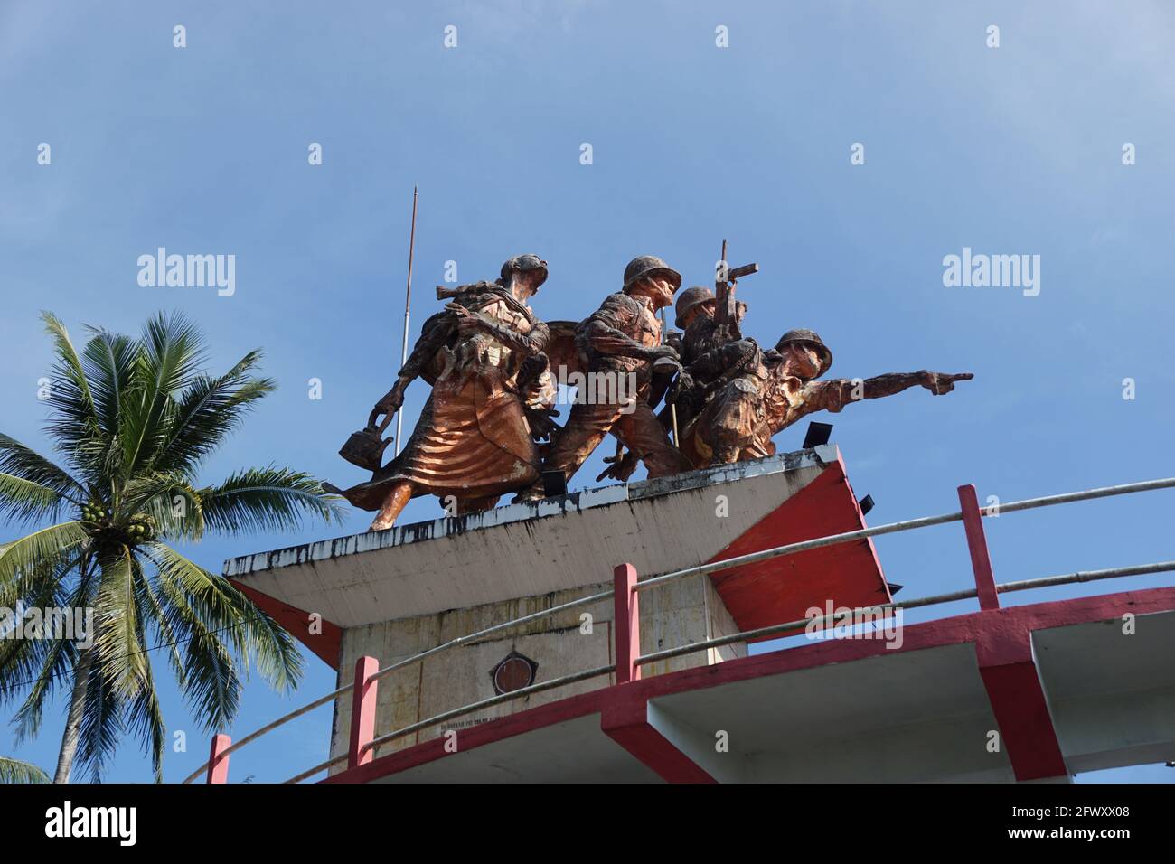 Trisula monument. The trident monument was built to commemorate the ...