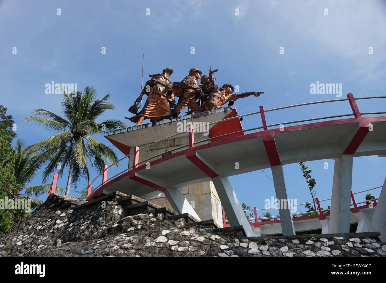 Trisula monument. The trident monument was built to commemorate the ...