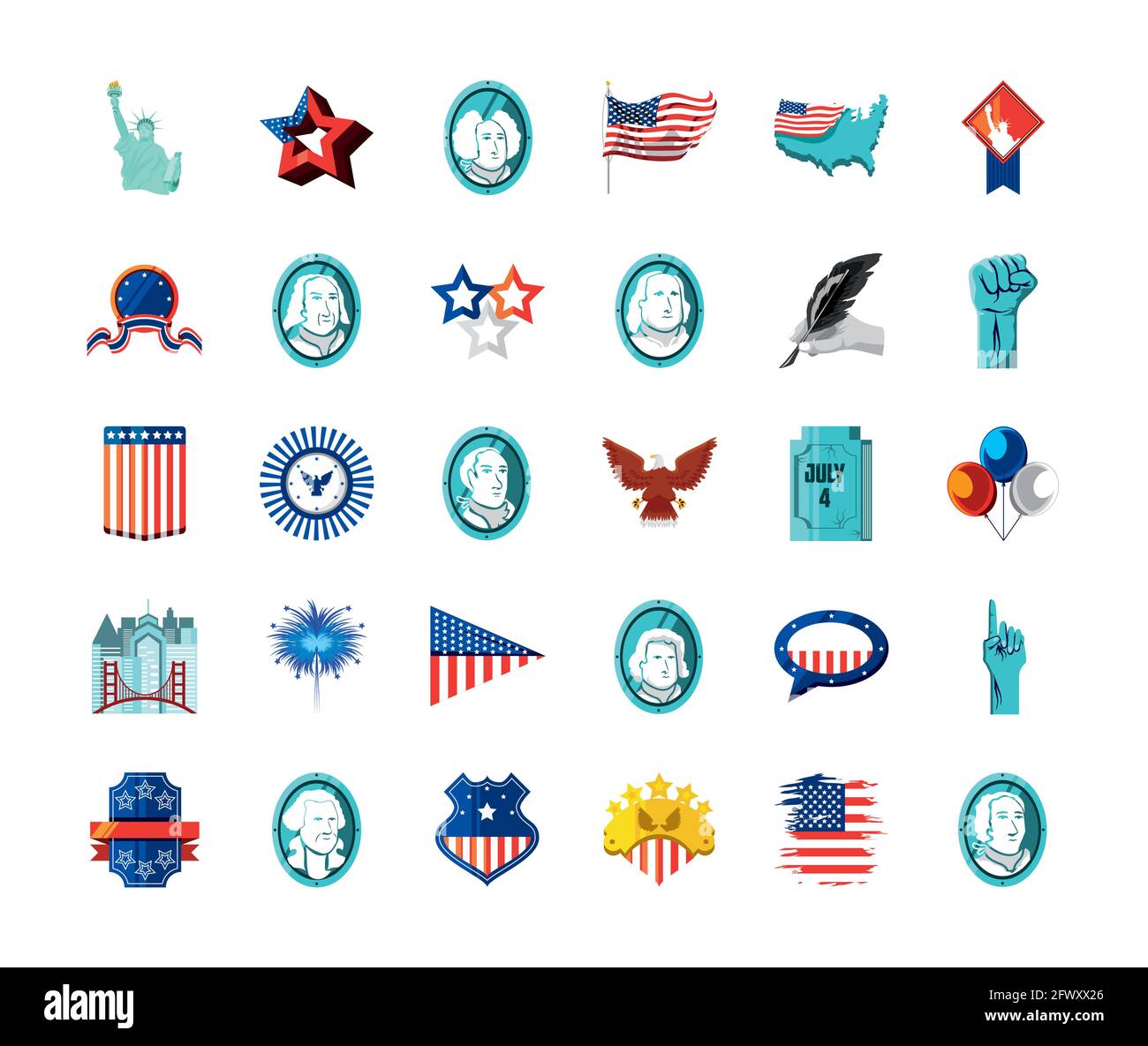 american collection icons Stock Vector Image & Art - Alamy