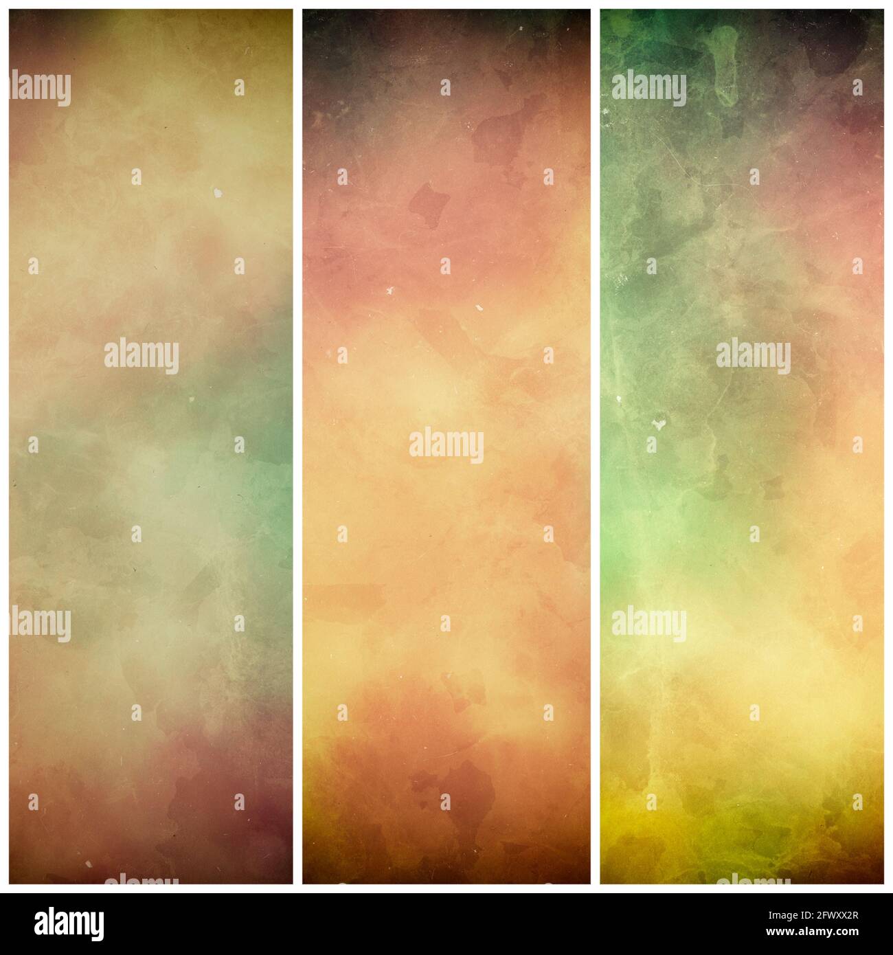 watercolor background banners or striped designs in brown orange green ...